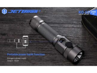 JETBeam KO-03 Rechargeable 2400 Lumen Flashlight – 326 Metres | Bright ...