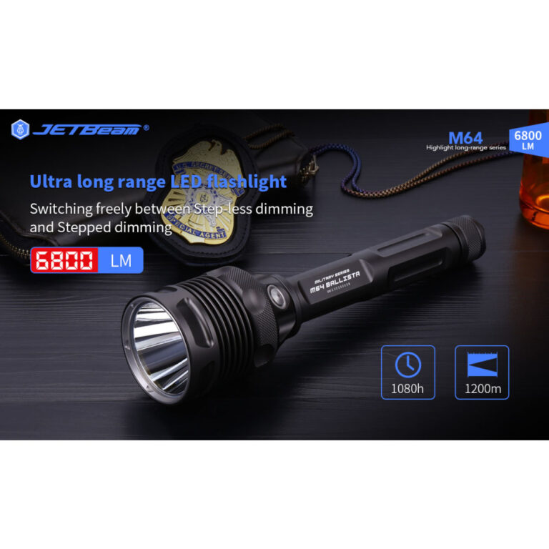 JETBeam M64 ‘Ballista’ 6800 Lumen Search Light – 1200 Metres | Bright Nite Torches Australia