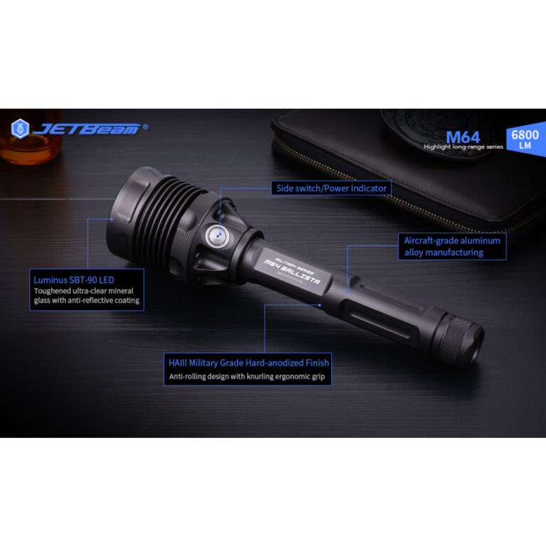 JETBeam M64 ‘Ballista’ 6800 Lumen Search Light – 1200 Metres | Bright Nite