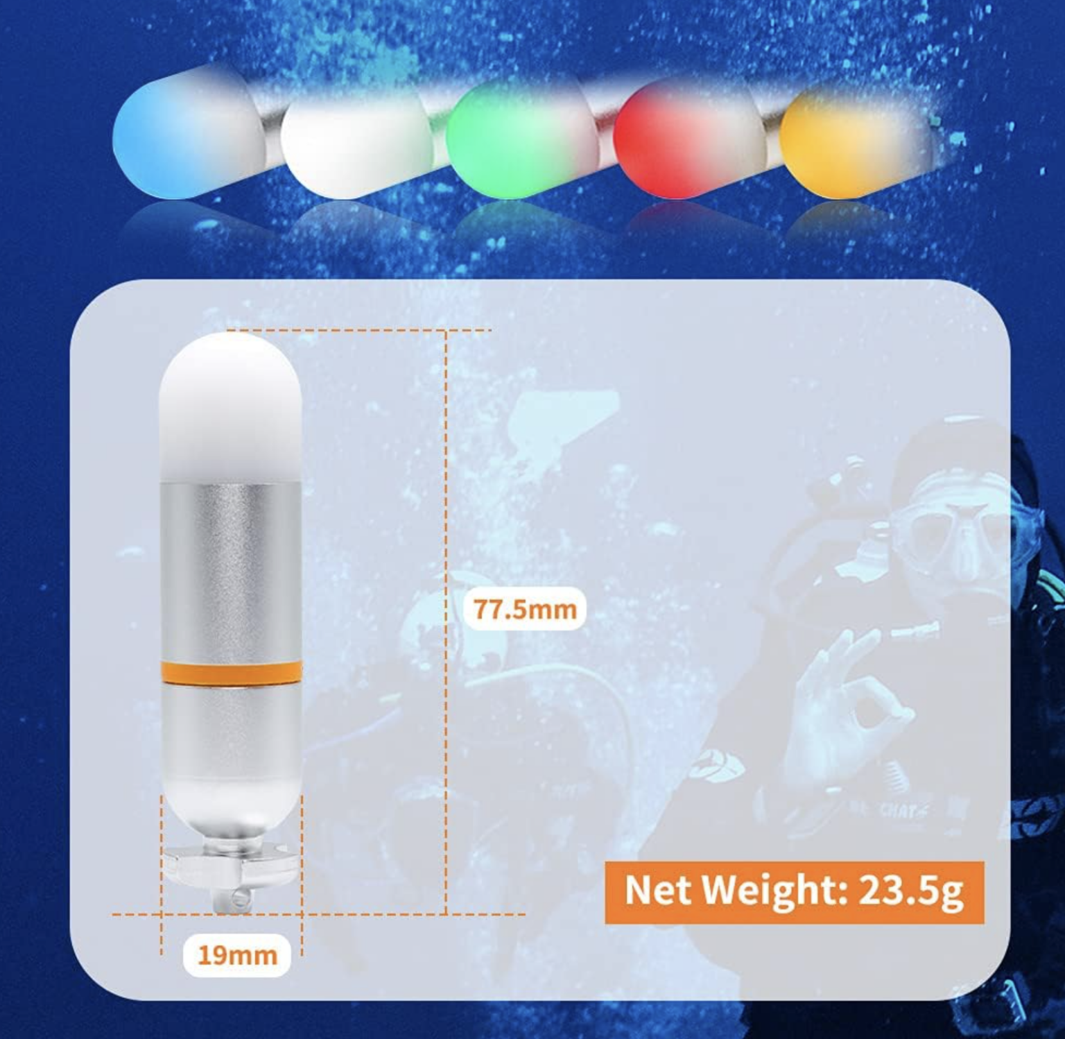 OrcaTorch SD01 PRO Mini Glow Tank Diving Beacon/Signal Light (WHITE ...