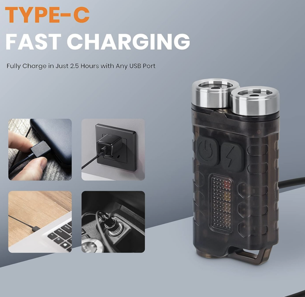 SPERAS V3 Rechargeable Multifunctional 900 Lumen Keychain Torch – 100 ...