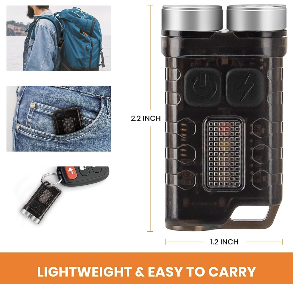 SPERAS V3 Rechargeable Multifunctional 900 Lumen Keychain Torch – 100 ...