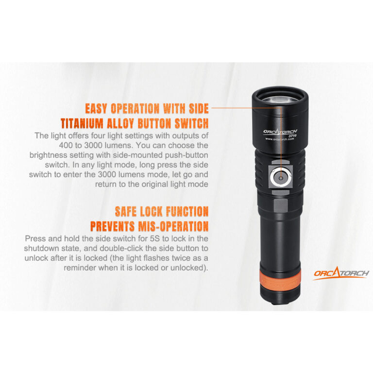 OrcaTorch D710 Dive Torch – 3000 Lumens, 308 Metres | Bright Nite ...