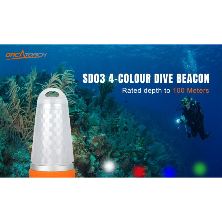 OrcaTorch SD03 Four-Colour Dive Beacon Torch | Bright Nite Torches ...