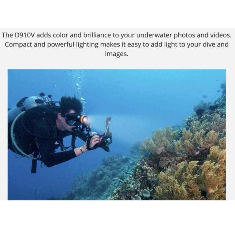 OrcaTorch D910V Rechargeable High CRI 5000 Lumen Videography Dive Torch ...