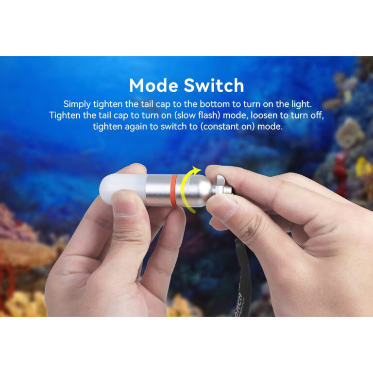 OrcaTorch SD01 PRO Mini Glow Tank Diving Beacon/Signal Light | Bright ...